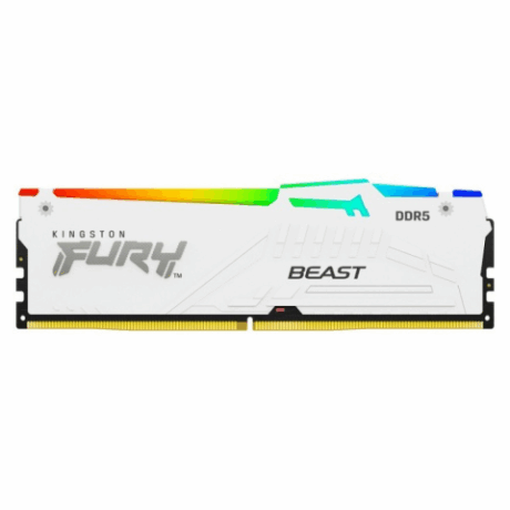 MEMORIA RAM KINGSTON FURY BEAST RGB 16GB DDR5-5200MHZ WHITE - PC Gaming Ecuador